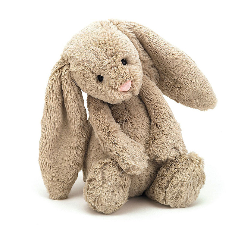 Jellycat Bashful Beige Bunny Medium, mjuk och gosig Kanin - Hos Greta