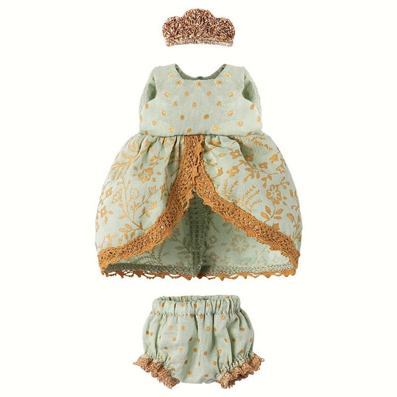 Maileg Micro & Mouse Princess dress Mint - Hos Greta
