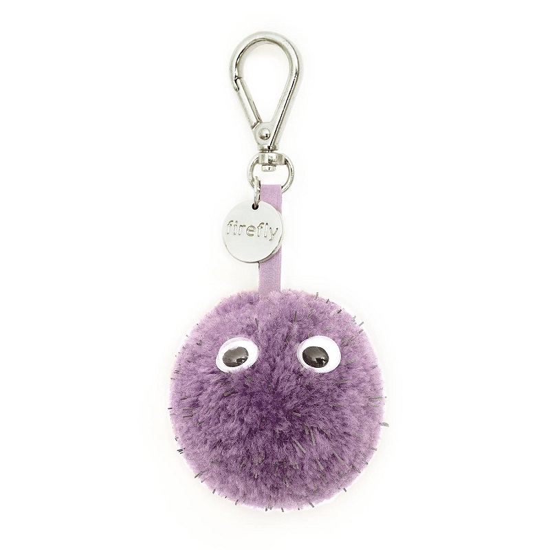 Firefly Reflexboll Pom Pom med ögon Lilac - Hos Greta